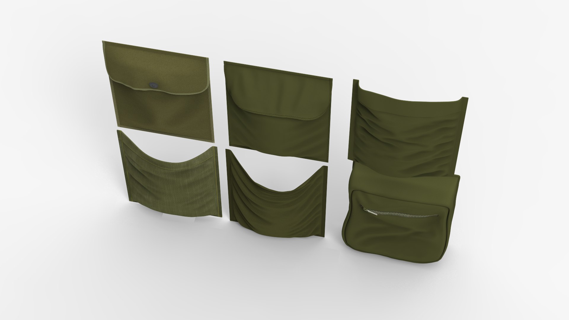 Pockets Fabrics Collection 3D Model - TurboSquid 2108199