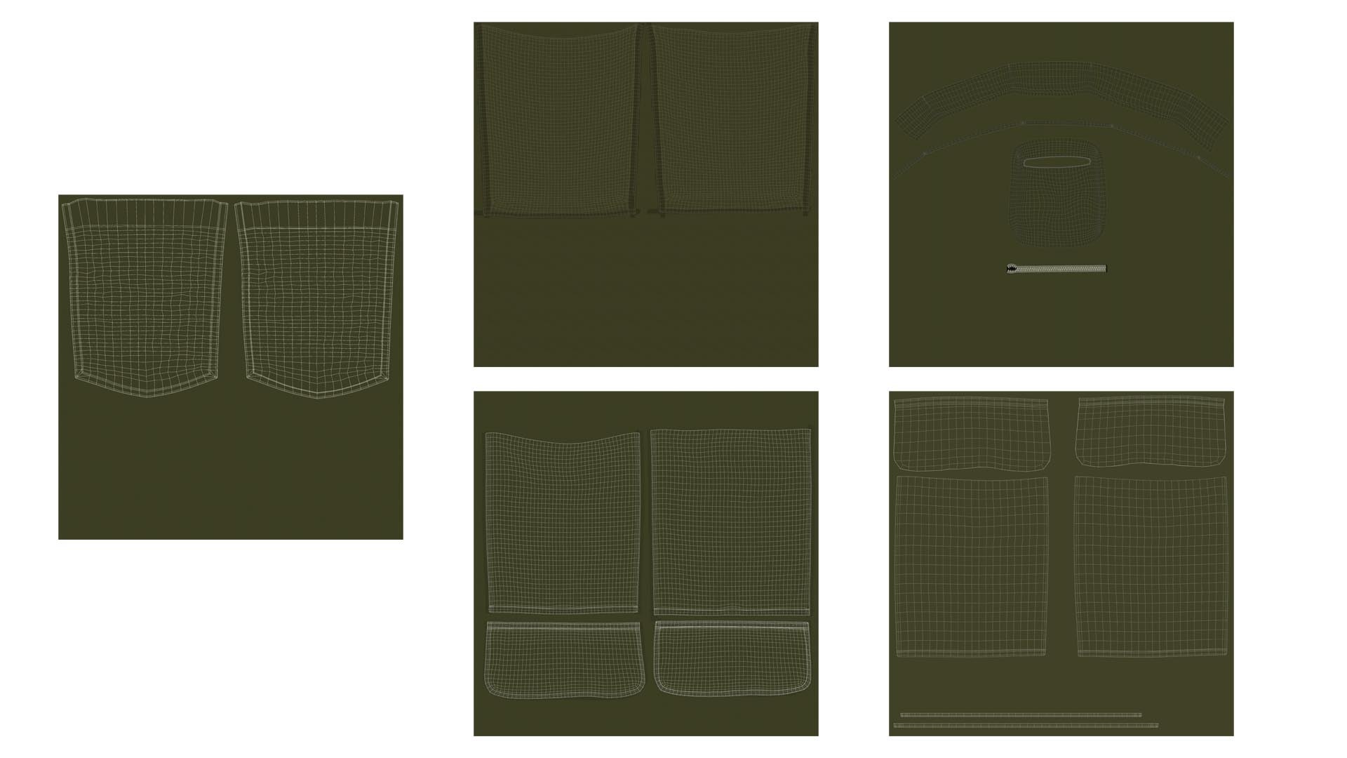 Pockets Fabrics Collection 3D Model - TurboSquid 2108199