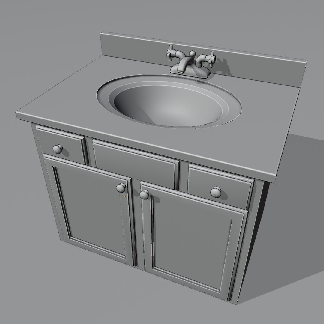 3D Bathroom Sink Unit 3D Model - TurboSquid 1782737