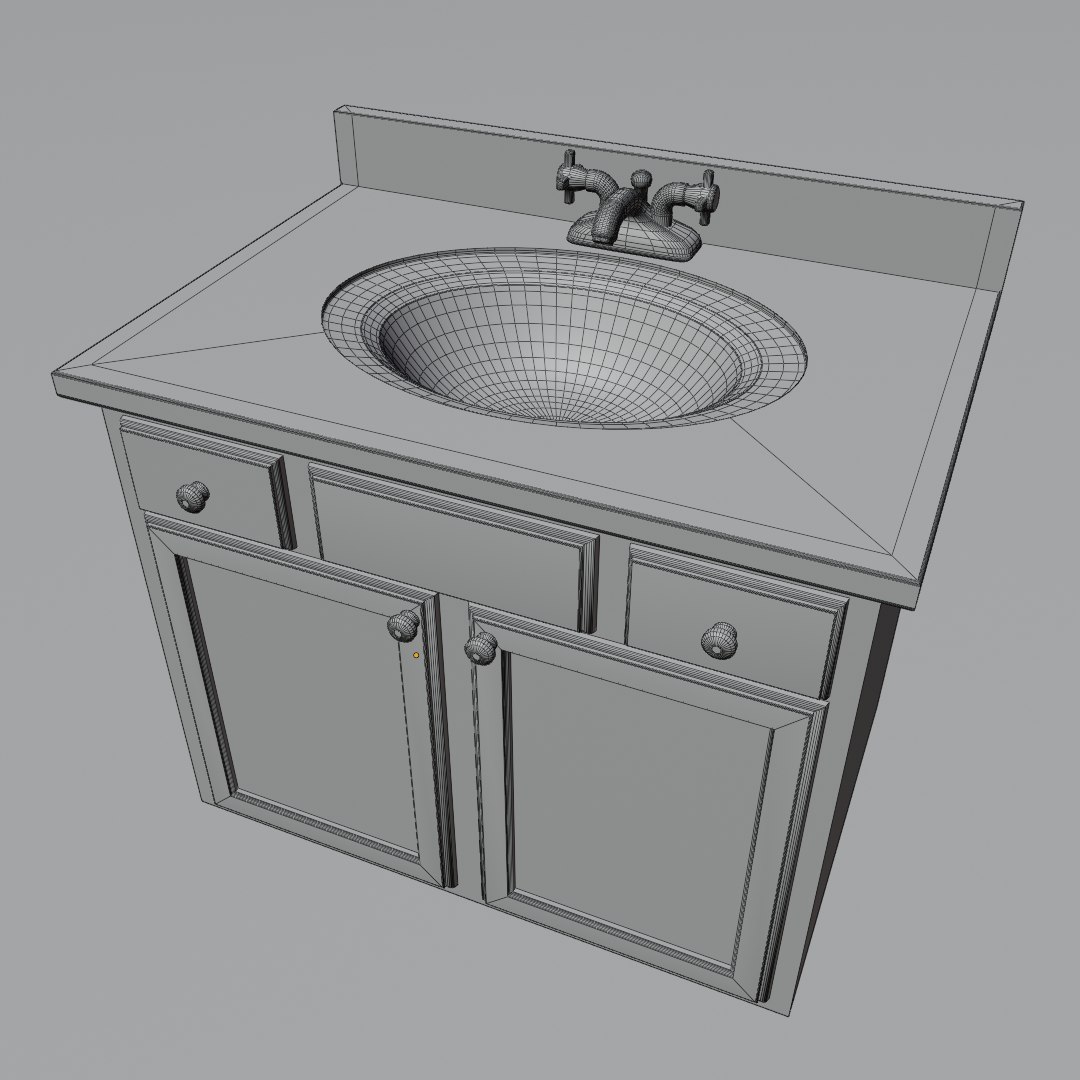3D Bathroom Sink Unit 3D Model - TurboSquid 1782737