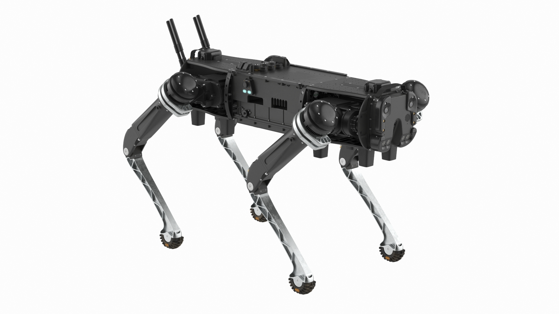 Modular Quadruped Robotic Vehicle Black Silver 3D Model - TurboSquid ...