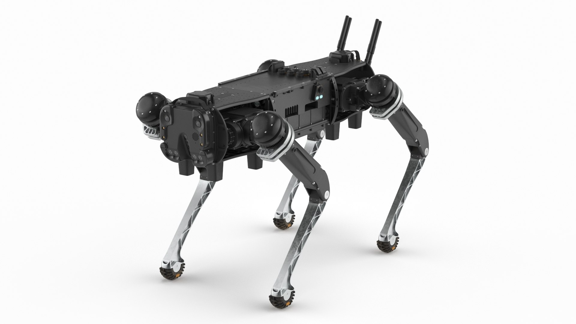 Modular Quadruped Robotic Vehicle Black Silver 3D Model - TurboSquid ...