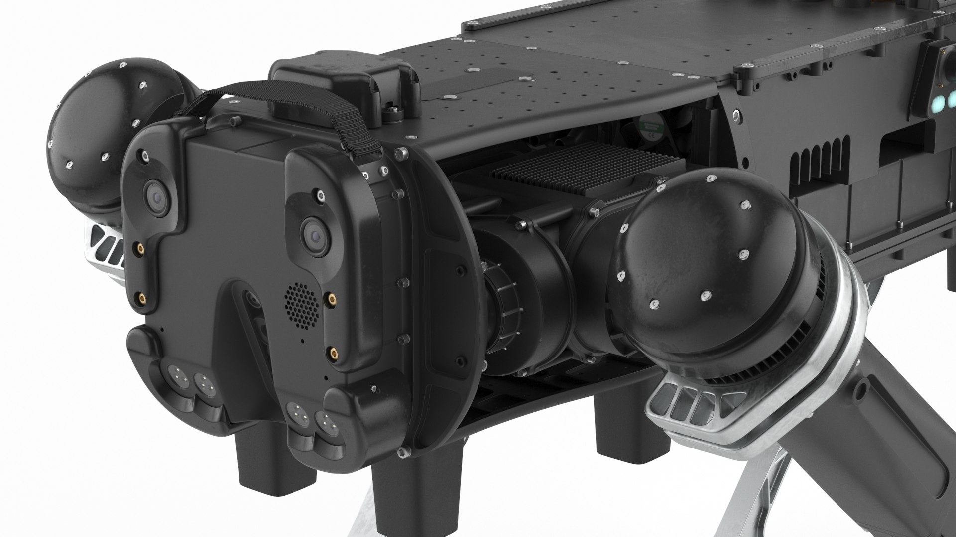 Modular Quadruped Robotic Vehicle Black Silver 3D Model - TurboSquid ...