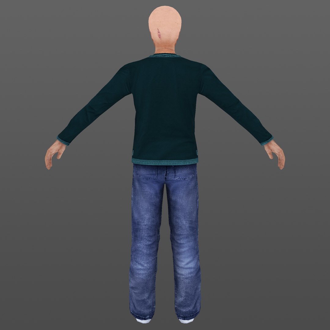 3D model MAN 45 - WITH 250 ANIMATIONS - TurboSquid 1770602