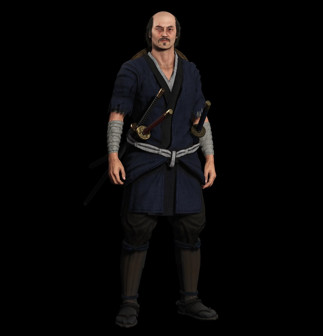 Samurai Character PBR Game Ready 3D Model - TurboSquid 2083527