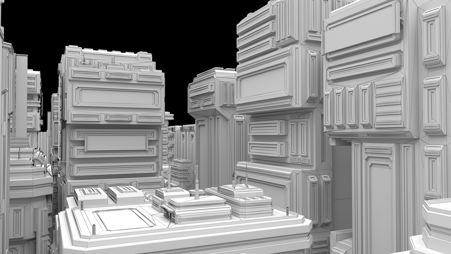 Sci-fi Neon City Buildings 3D Model - TurboSquid 1637022