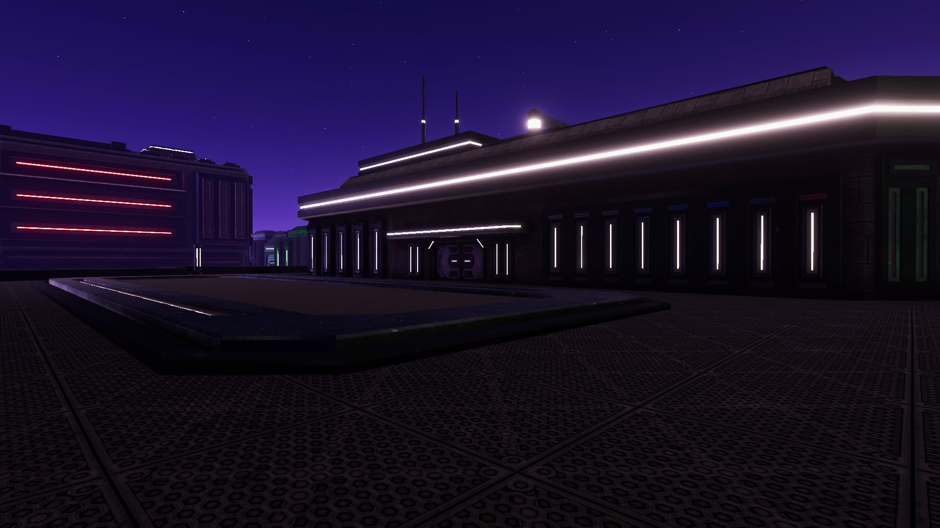 Sci-fi Neon City Buildings 3D Model - TurboSquid 1637022