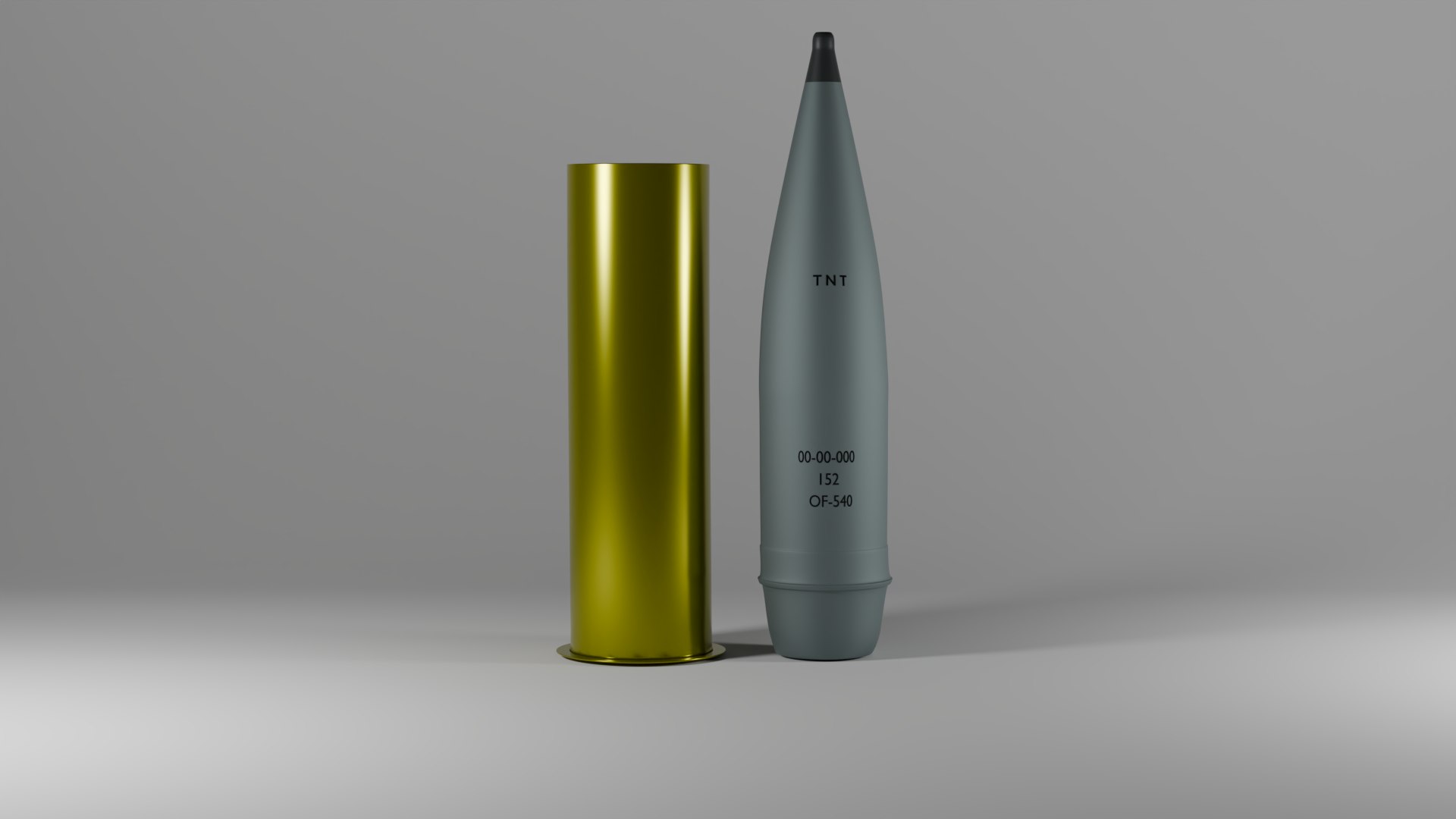 3D OF-540 Artillery Shell Model - TurboSquid 2387401
