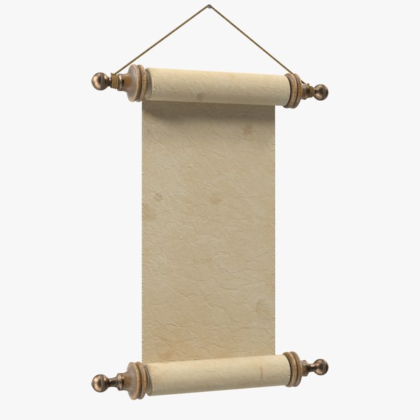 3D Paper Scroll Wall Hanging - TurboSquid 1781643