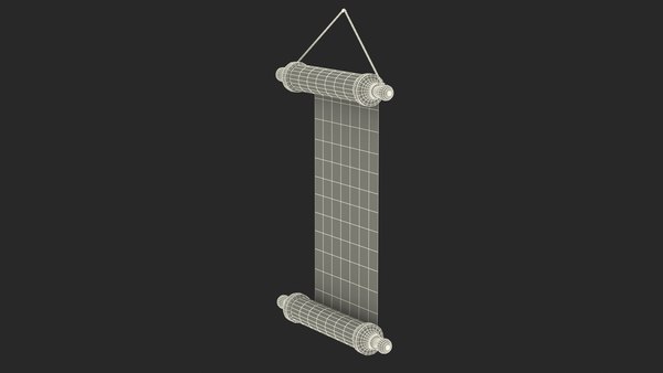 3D Antique Parchment Paper Scroll Wall Hanging model - TurboSquid 1780542