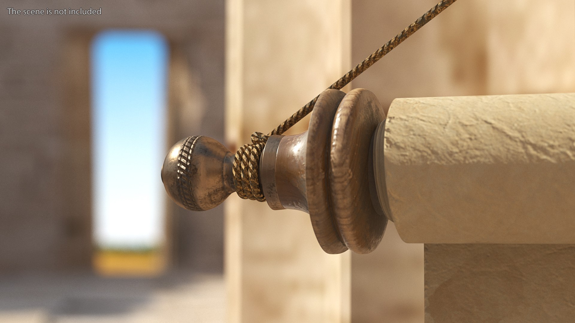 3D Antique Parchment Paper Scroll Wall Hanging Model - TurboSquid 1780542