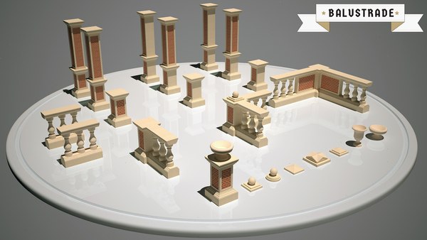 Baluster architectural 3D model - TurboSquid 1666959