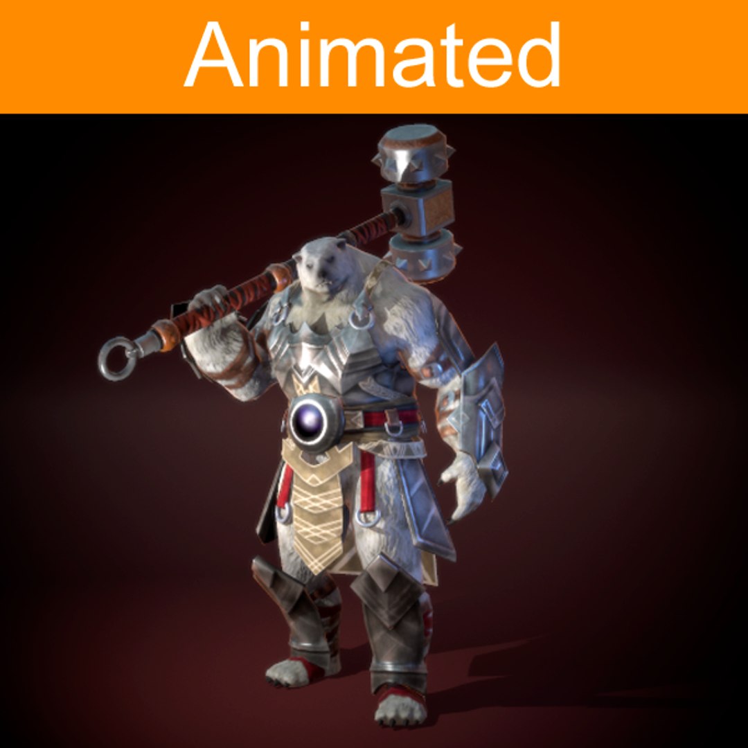 fbx character bear animations