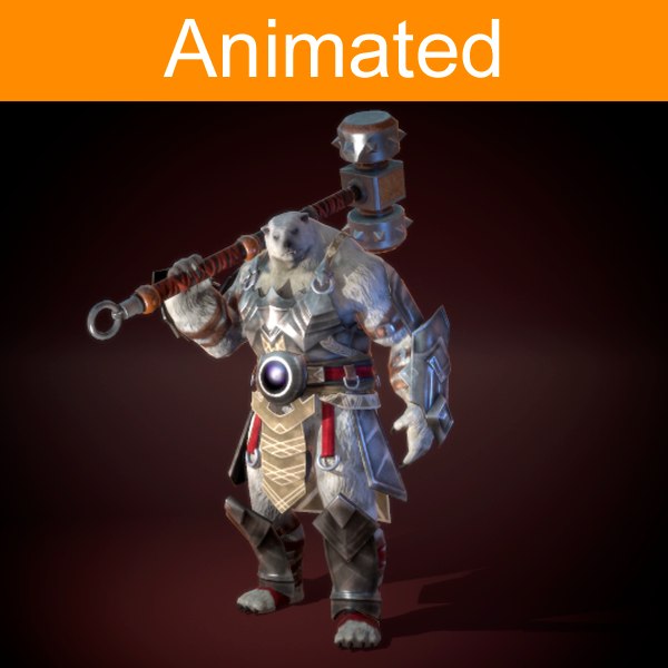 fbx character bear animations