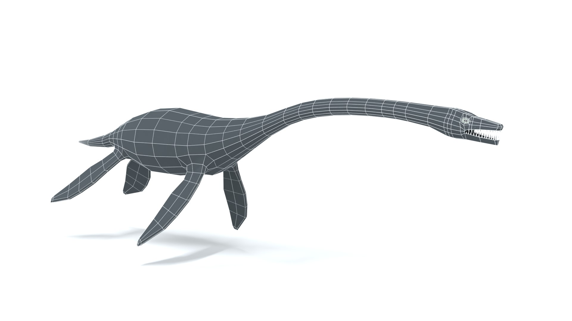 Low Poly Cartoon Plesiosaurus Dinosaur 3D Model - TurboSquid 1780001