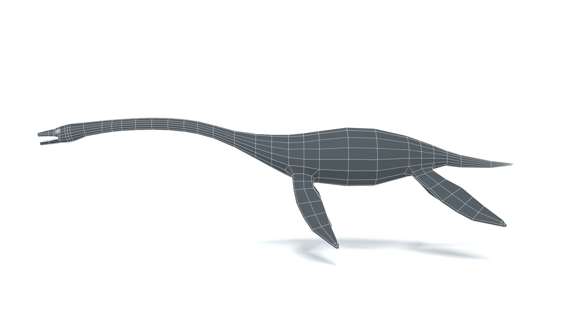 Low Poly Cartoon Plesiosaurus Dinosaur 3D Model - TurboSquid 1780001