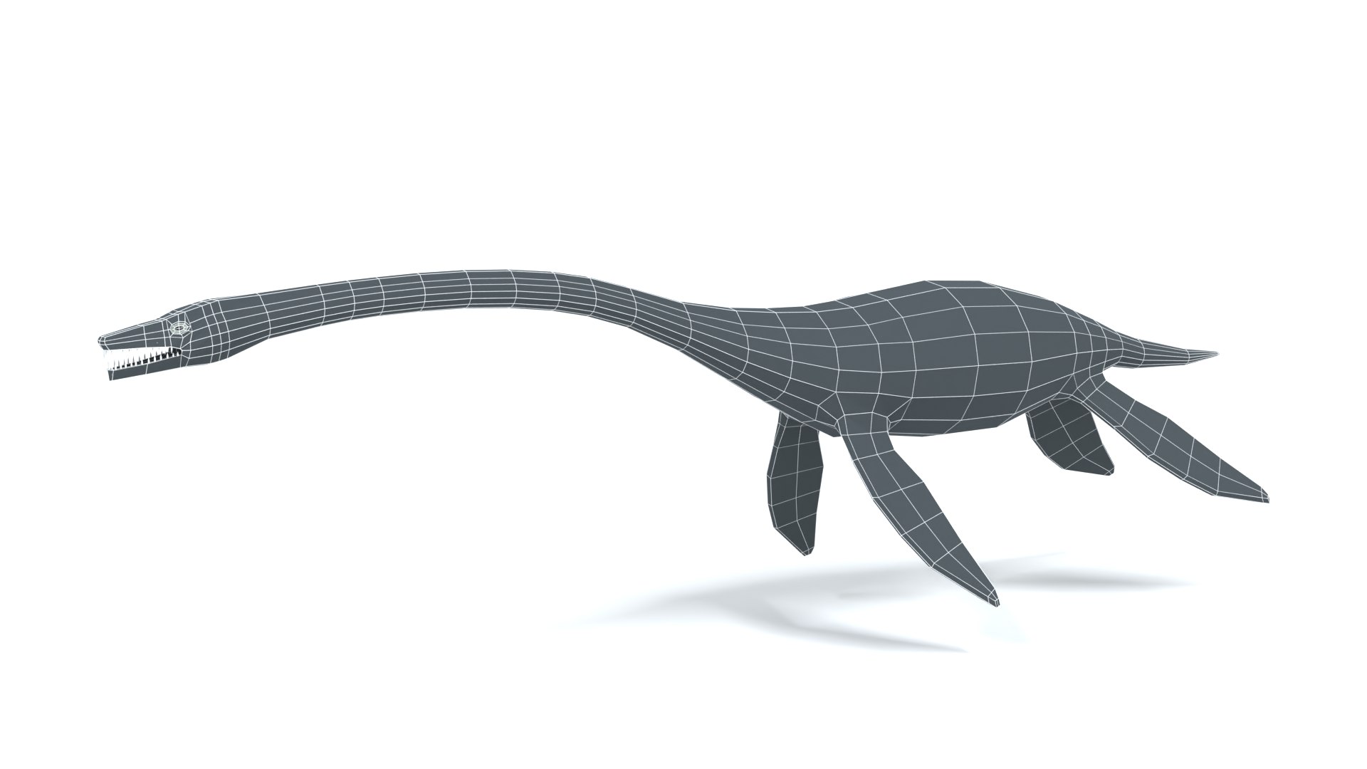 Low Poly Cartoon Plesiosaurus Dinosaur 3D Model - TurboSquid 1780001