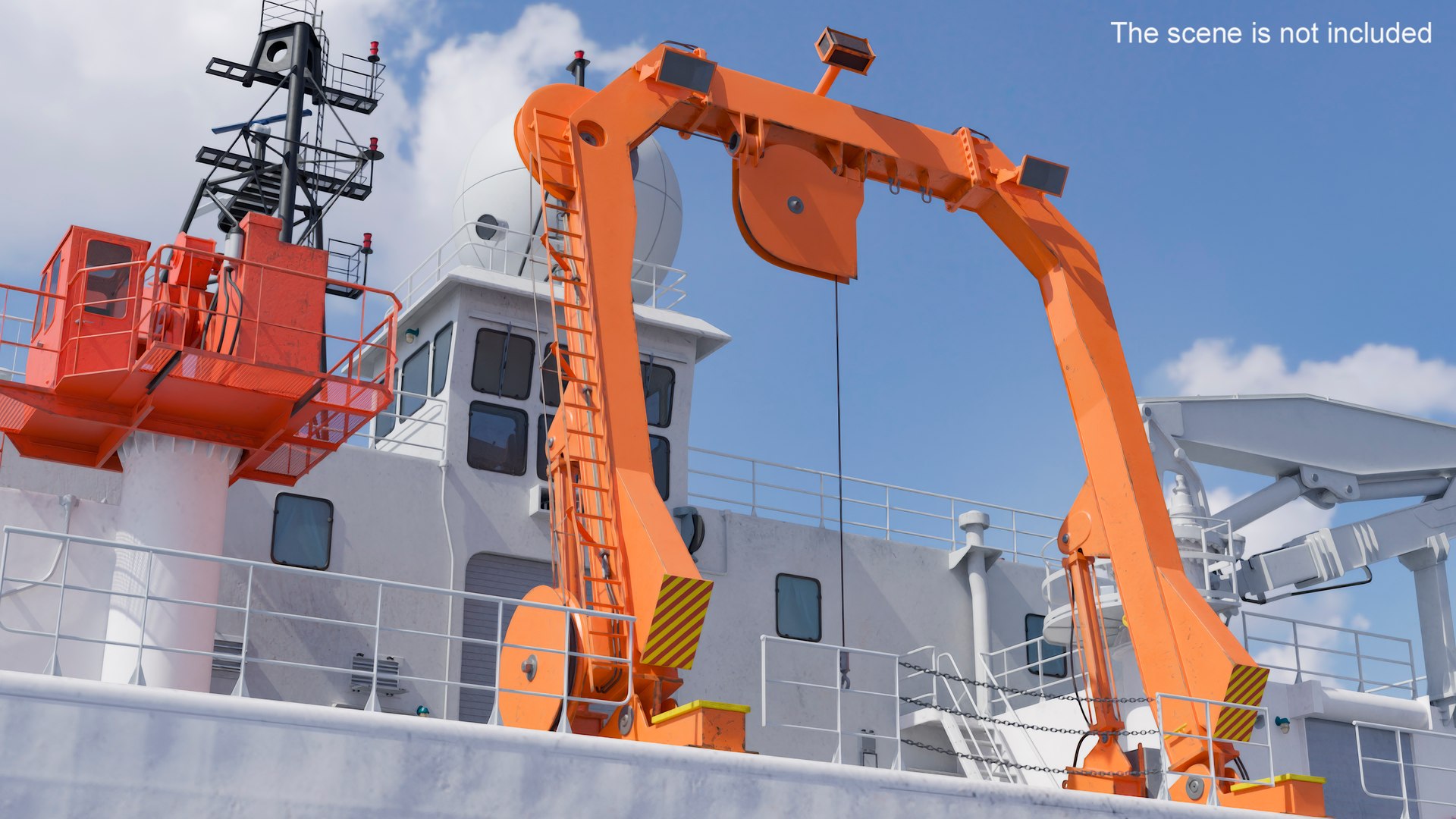 3D U-Frame Crane Marine Lifting Equipment Rigged Model - TurboSquid 2387121