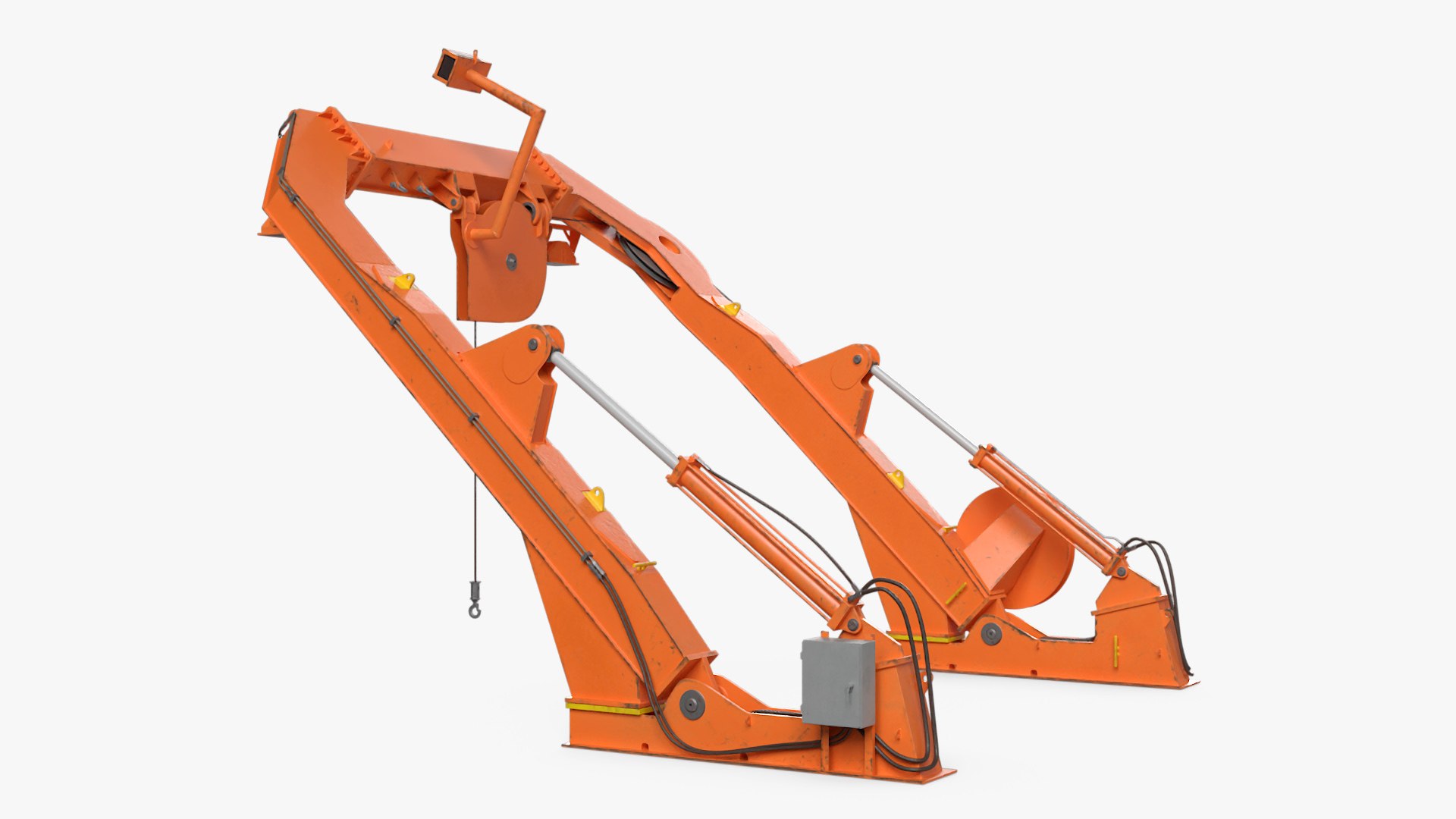 3D U-Frame Crane Marine Lifting Equipment Rigged Model - TurboSquid 2387121
