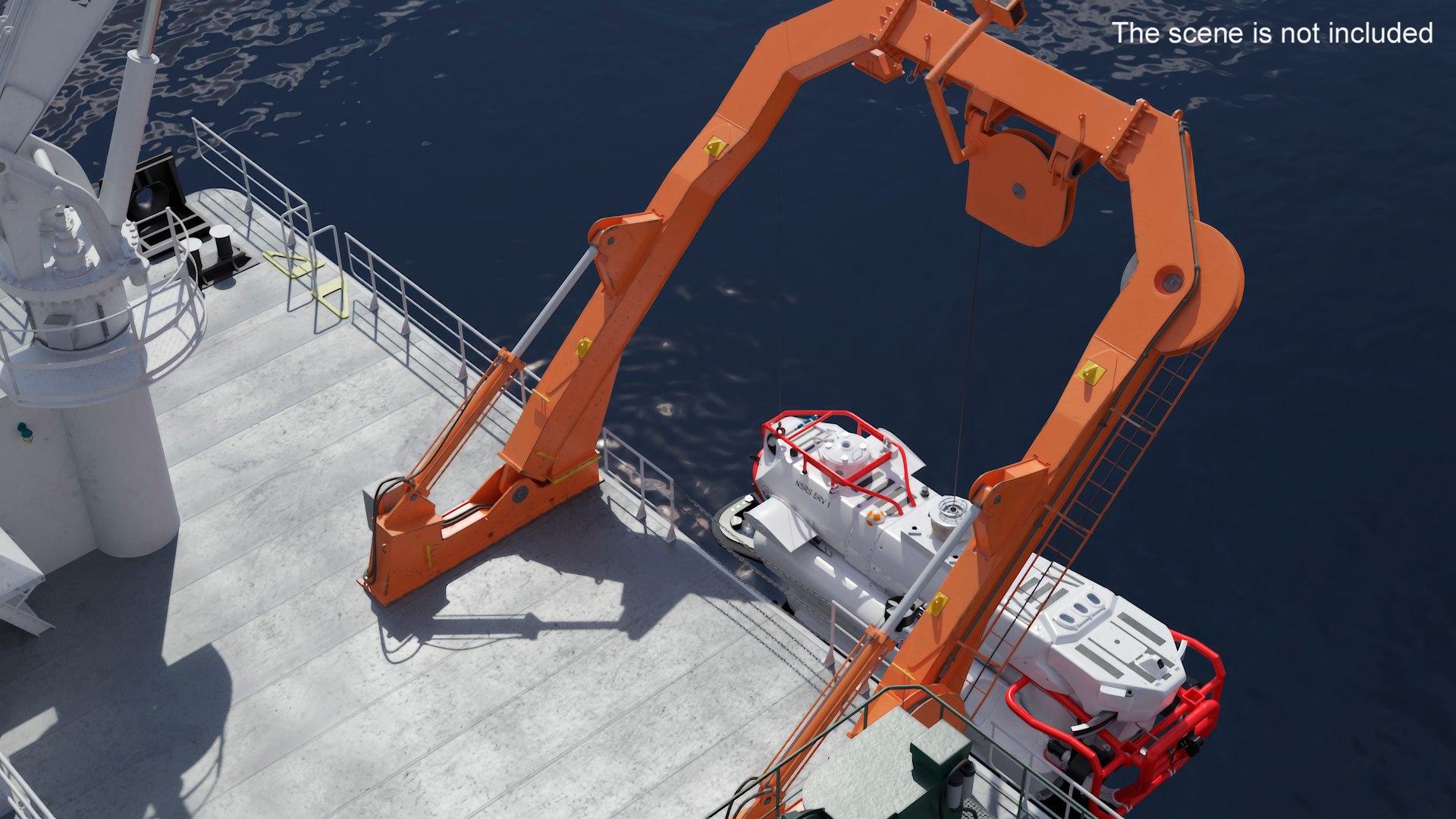 3D U-Frame Crane Marine Lifting Equipment Rigged Model - TurboSquid 2387121