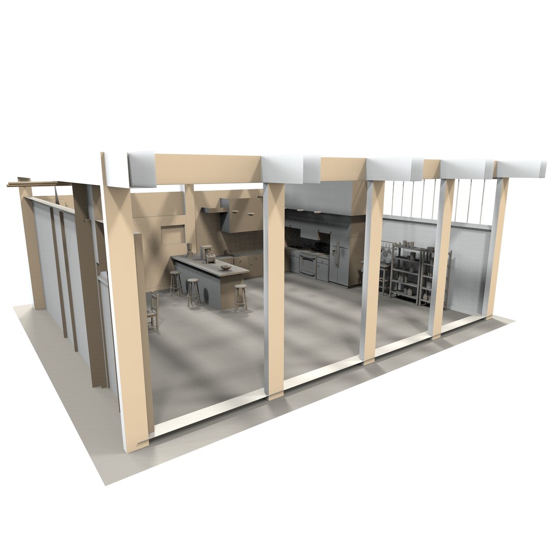 3d Model Kitchen Room