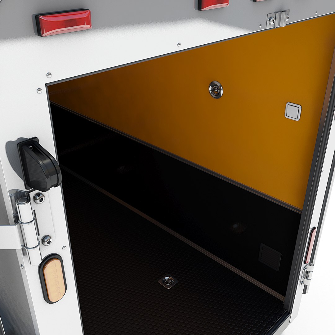 3d Closed Cargo Trailer Model