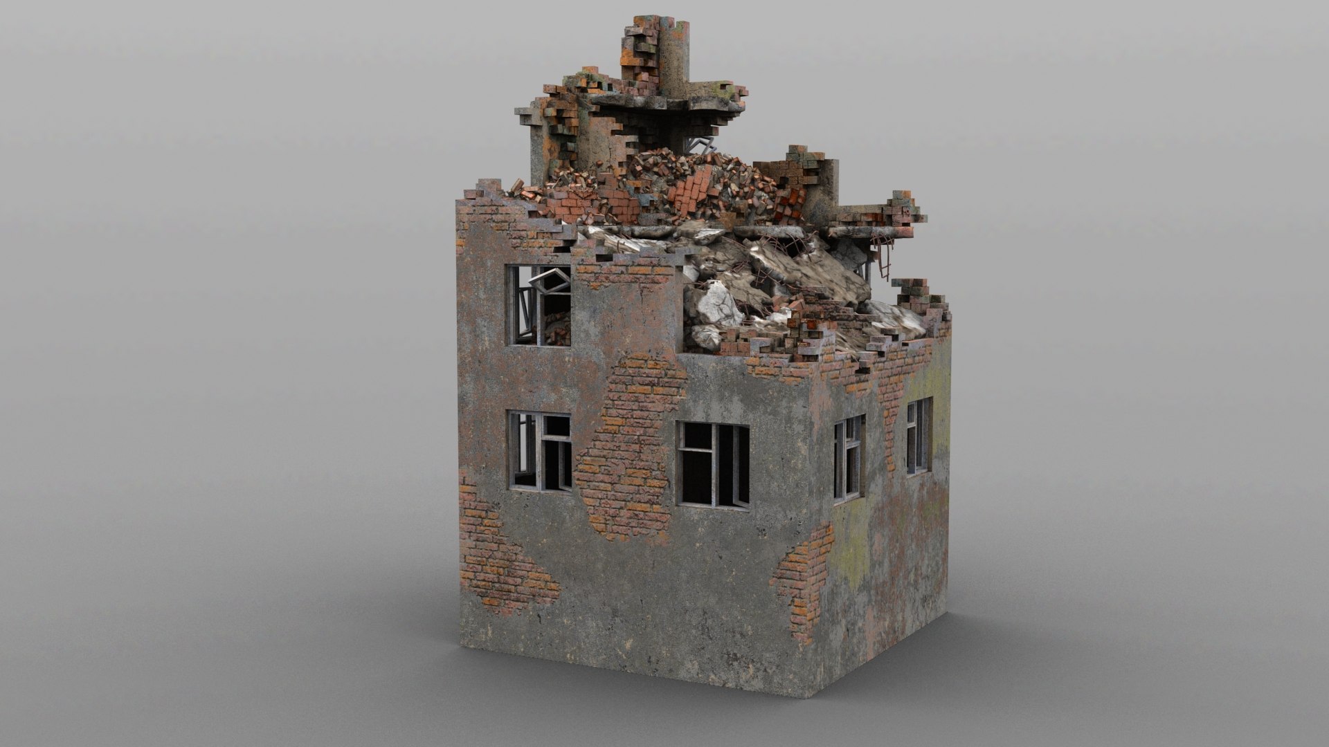 Ruined Building 3D Model - TurboSquid 1548684