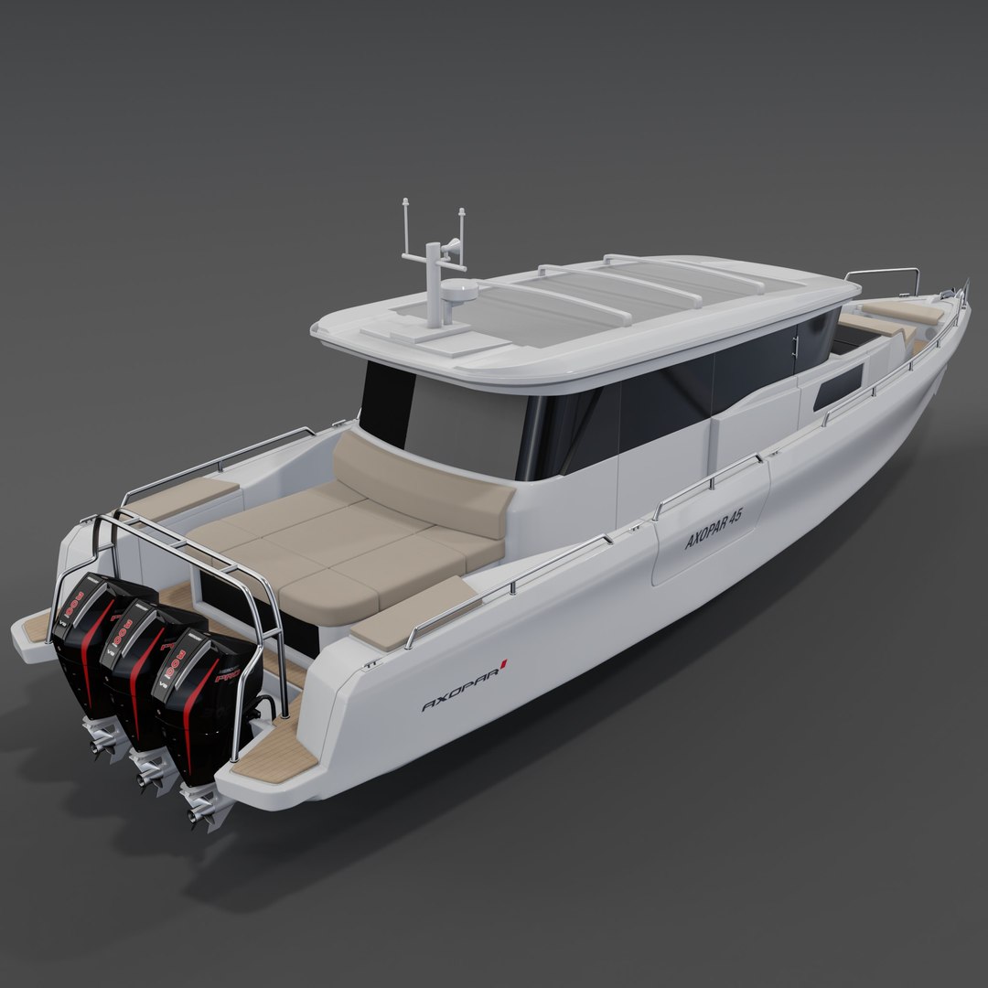 Axopar 45 XC Cross Cabin 3D Rendering PBR Luxury 3D - TurboSquid 2415874