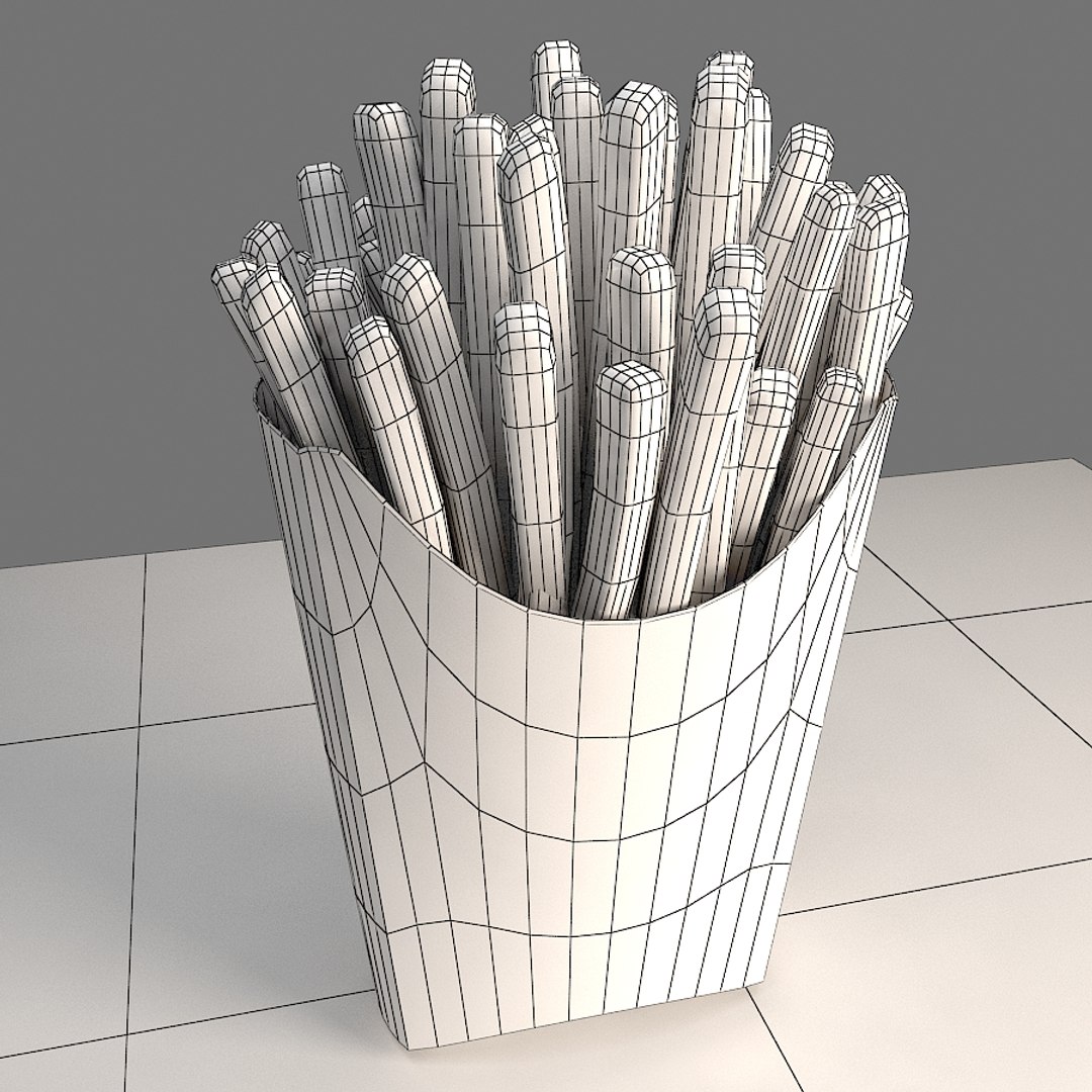 3d Model Of French Fries
