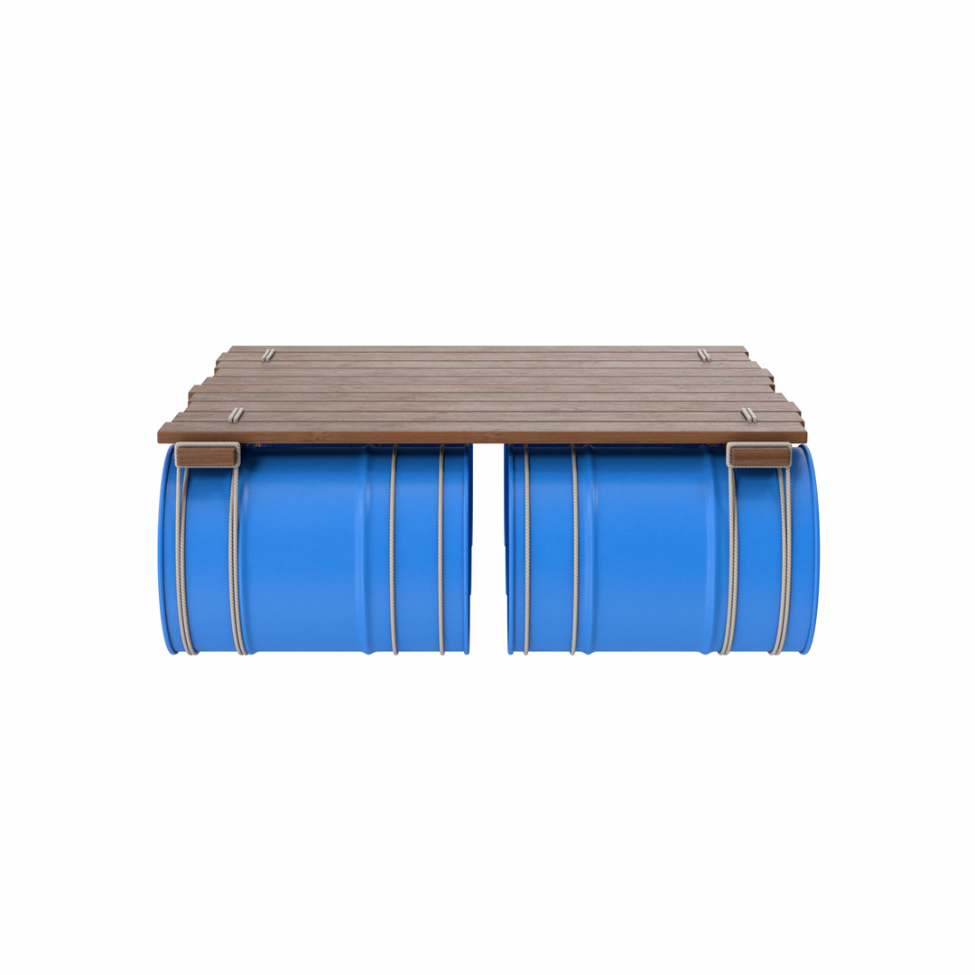 3D Raft Dark Wood - TurboSquid 2244883