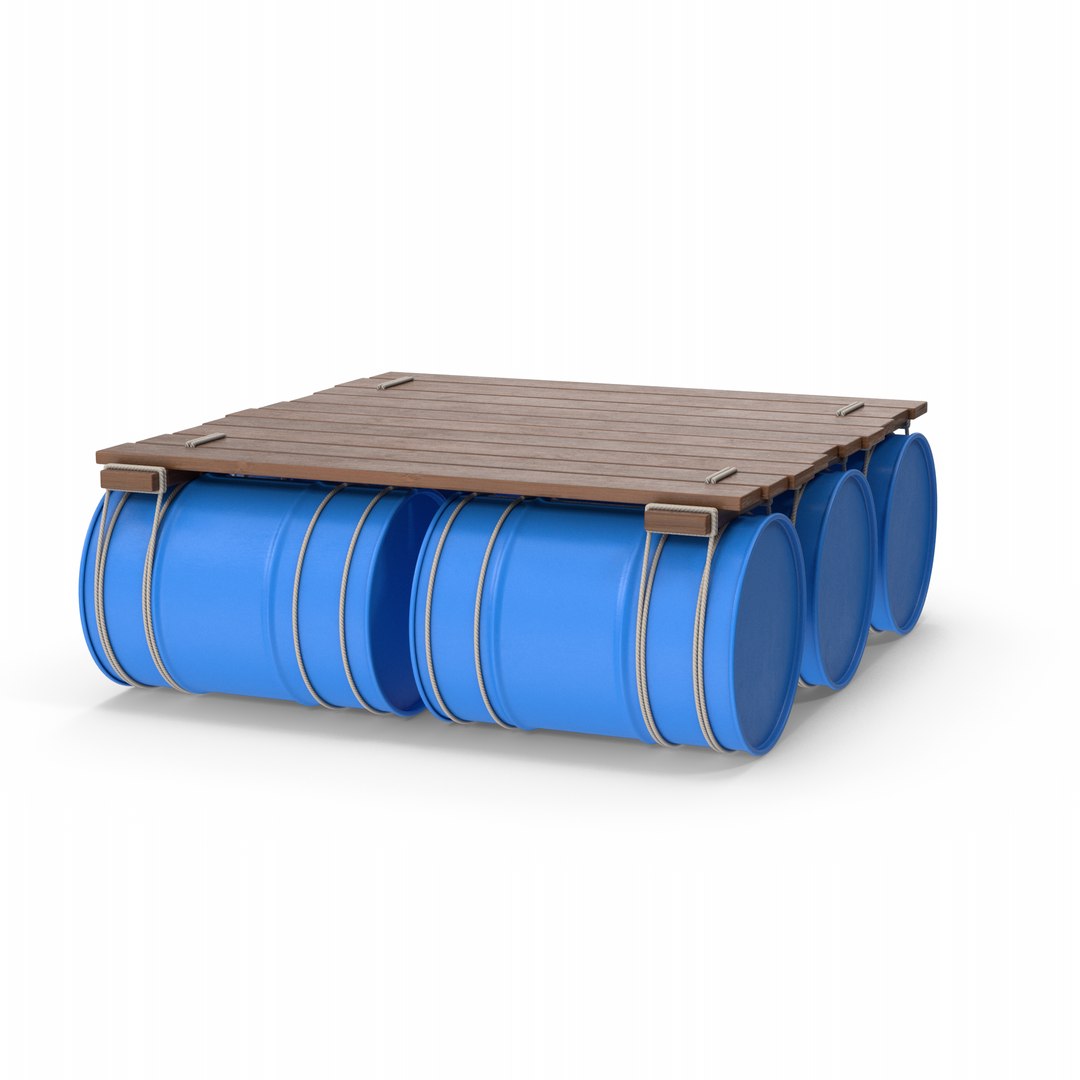 3D Raft Dark Wood - TurboSquid 2244883