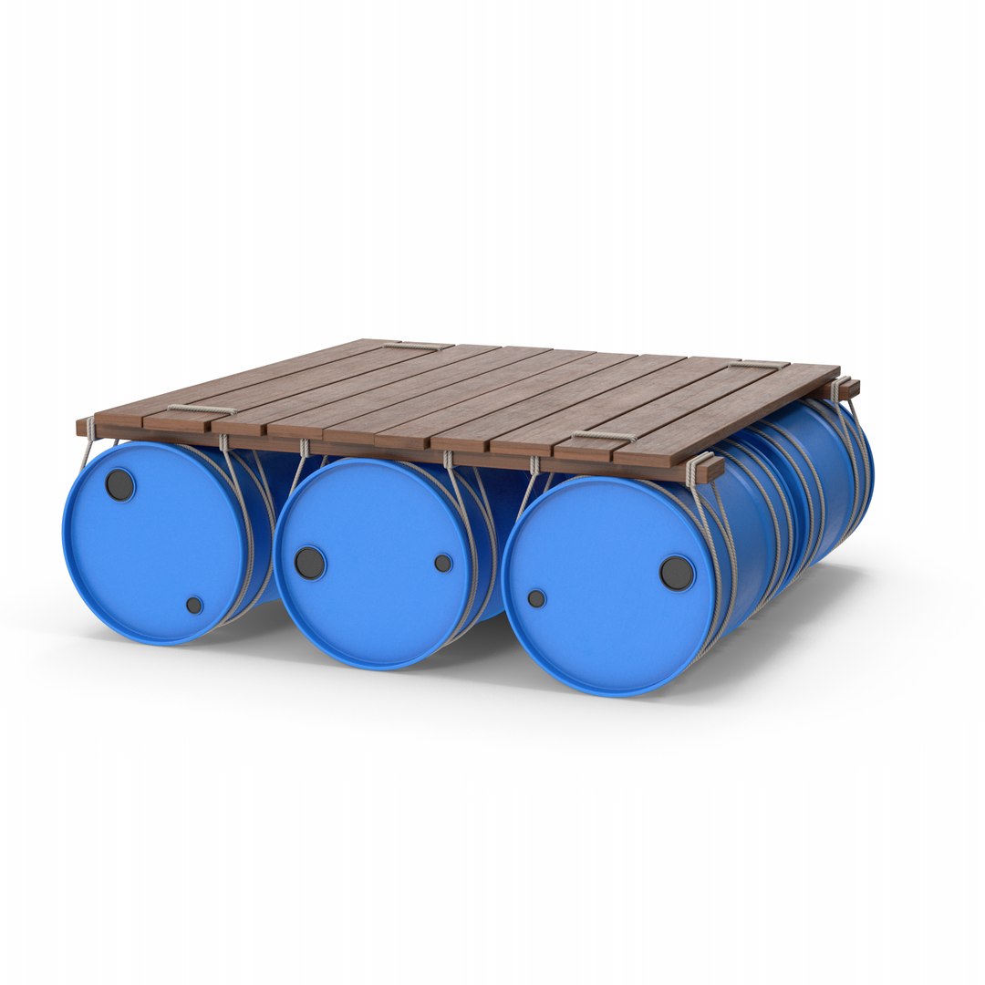 3D Raft Dark Wood - TurboSquid 2244883