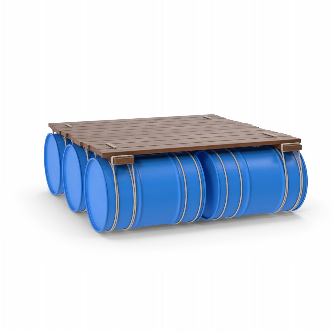 3D Raft Dark Wood - TurboSquid 2244883