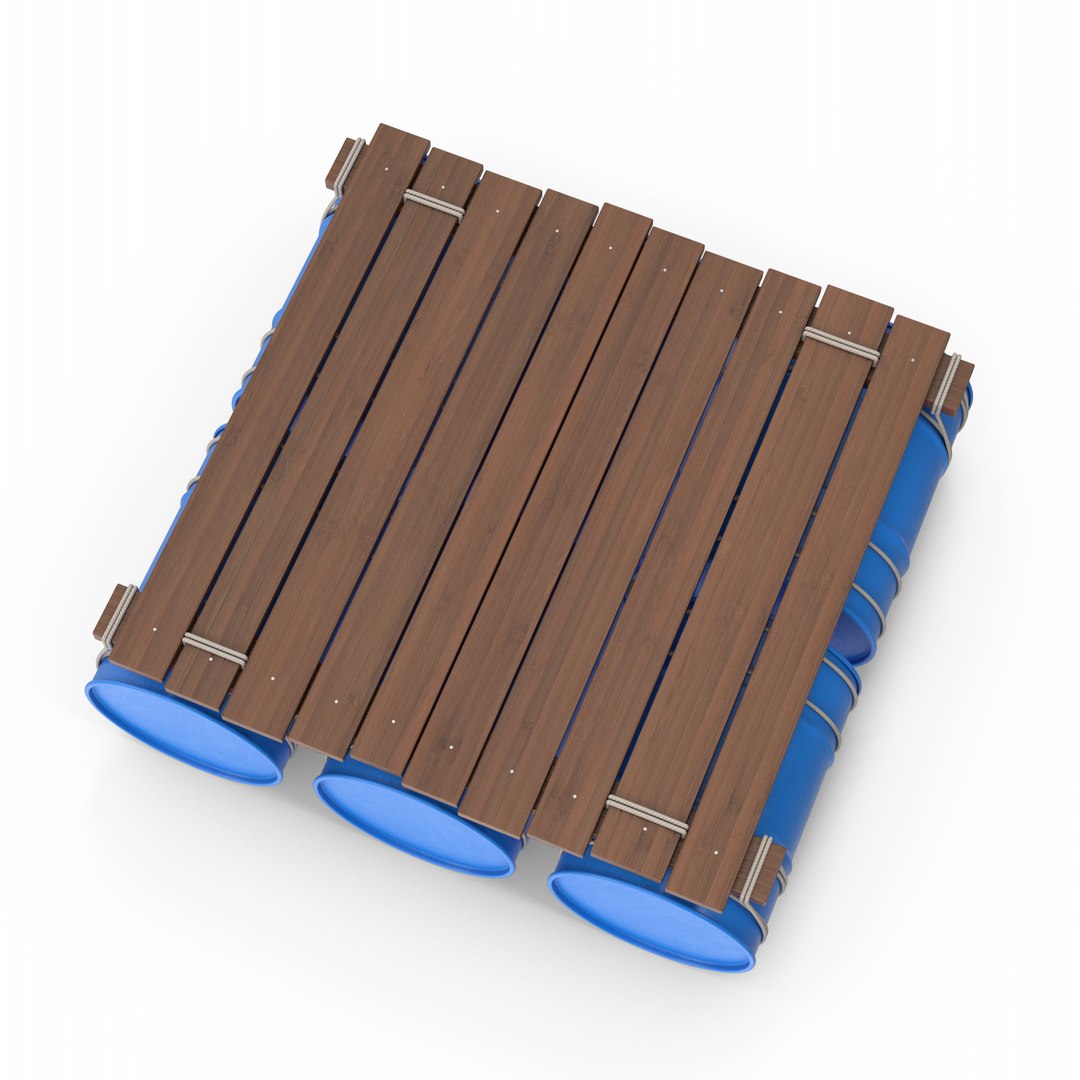 3D Raft Dark Wood - TurboSquid 2244883