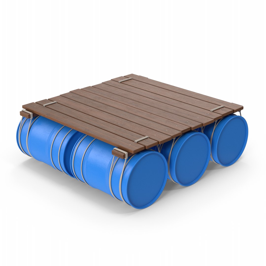 3D Raft Dark Wood - TurboSquid 2244883