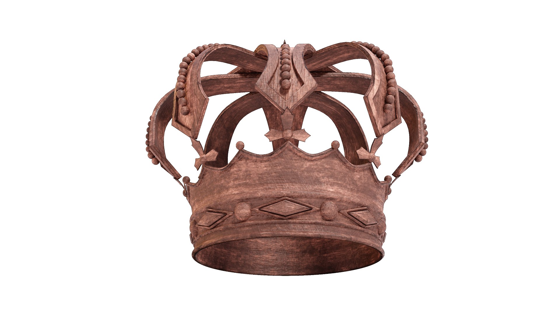 3D Model Royal Grungy Wooden Crown PBR 3d Model - TurboSquid 1953808