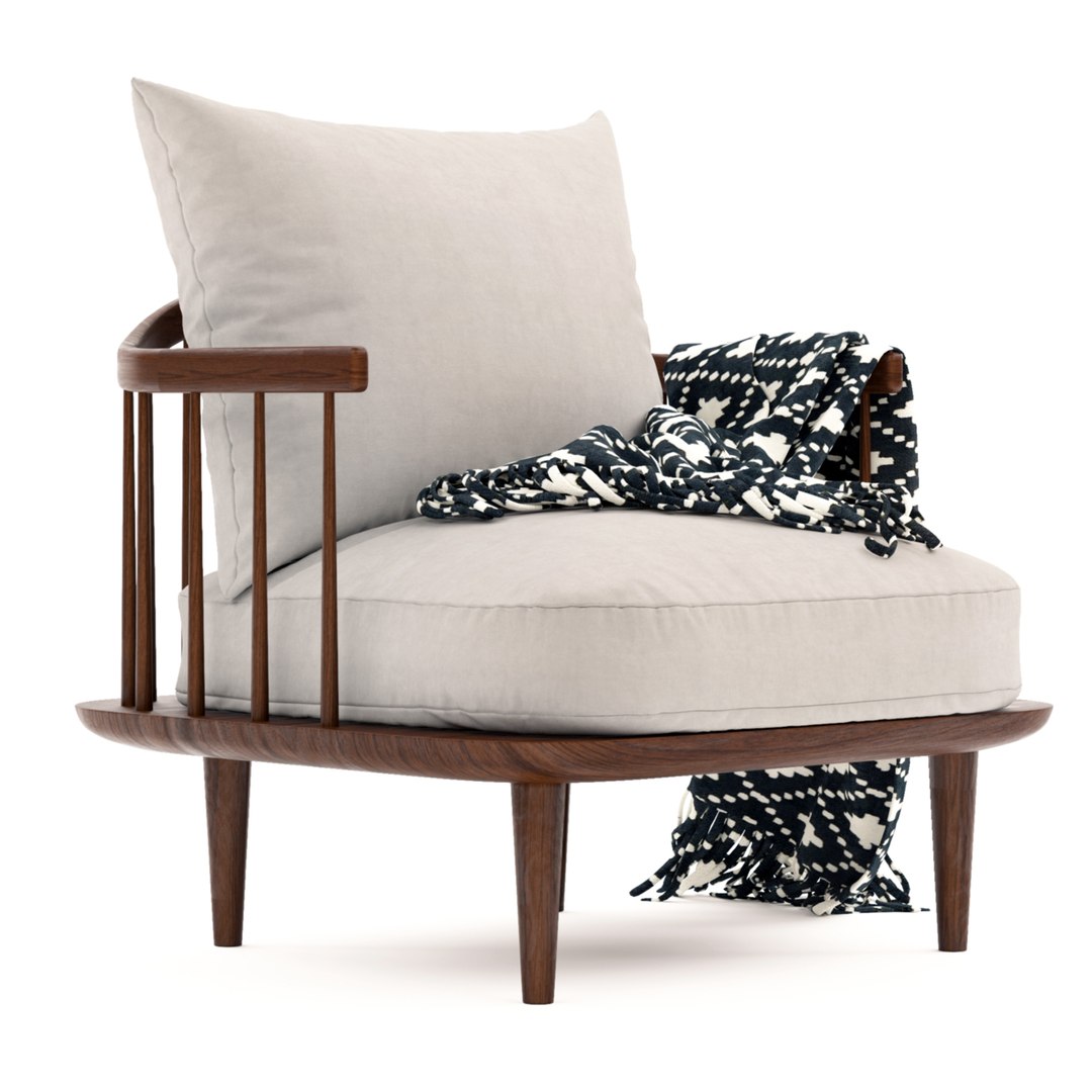 FLY SC10 Lounge Chair With Blanket Model - TurboSquid 1852307