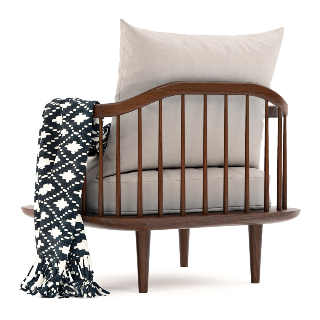 FLY SC10 Lounge Chair With Blanket Model - TurboSquid 1852307