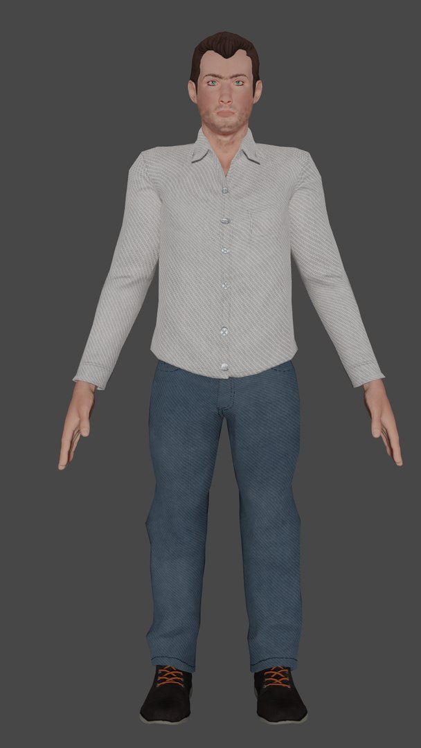 3D Man Ross Low-poly - TurboSquid 1606855