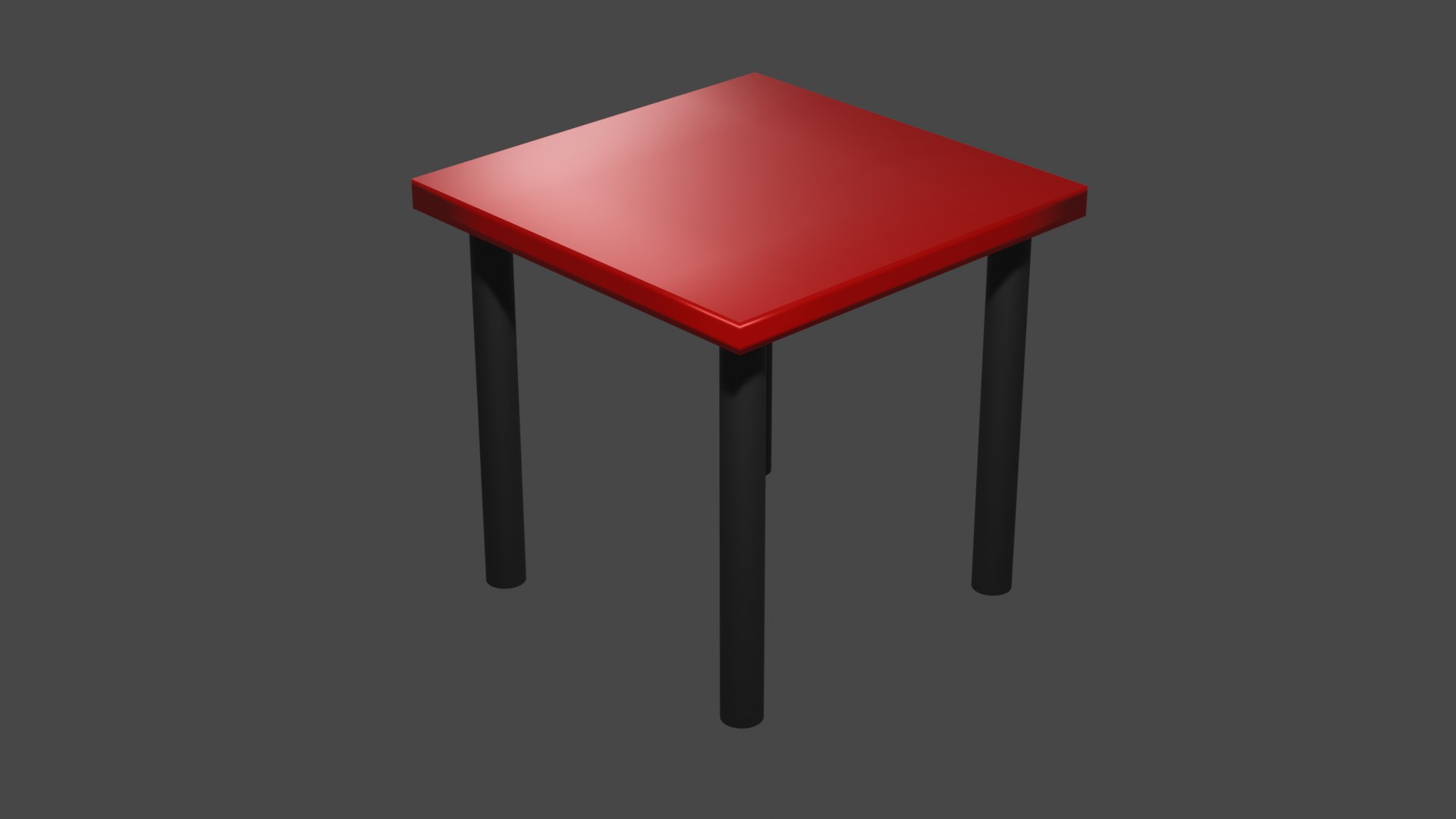 Red Metallic Low Poly Table 3D Model - TurboSquid 1966514