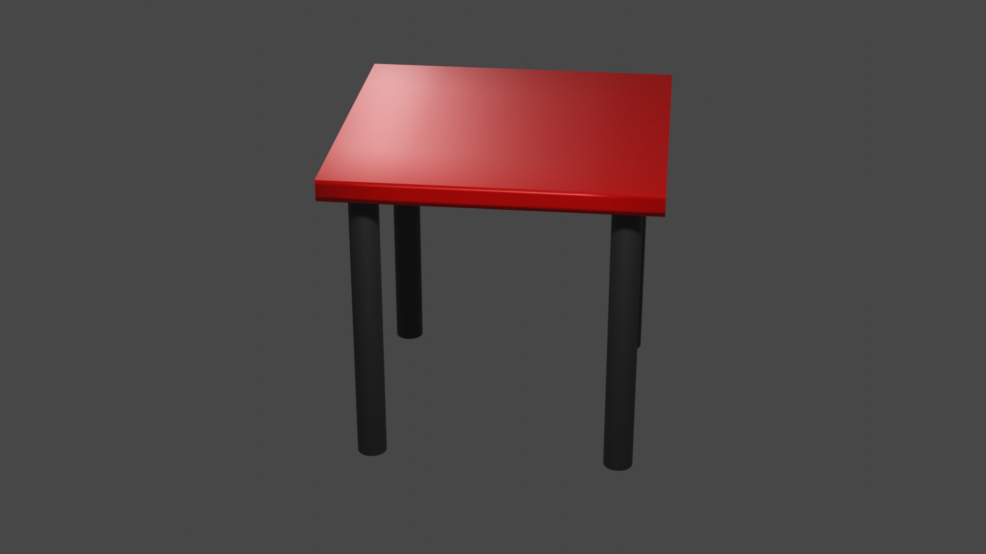 Red Metallic Low Poly Table 3D Model - TurboSquid 1966514