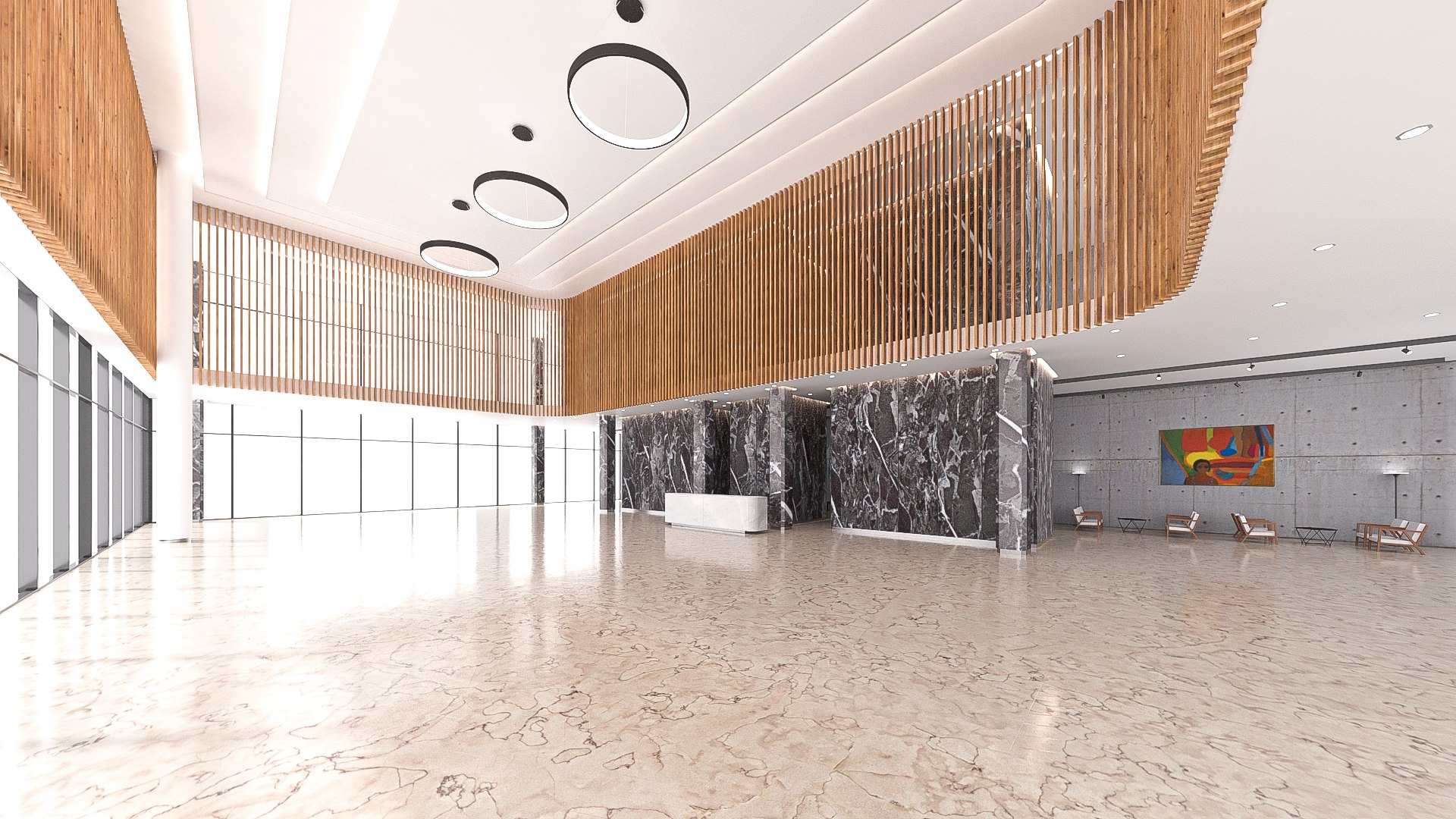 Hotel Lobby 01 3D Model - TurboSquid 1986141