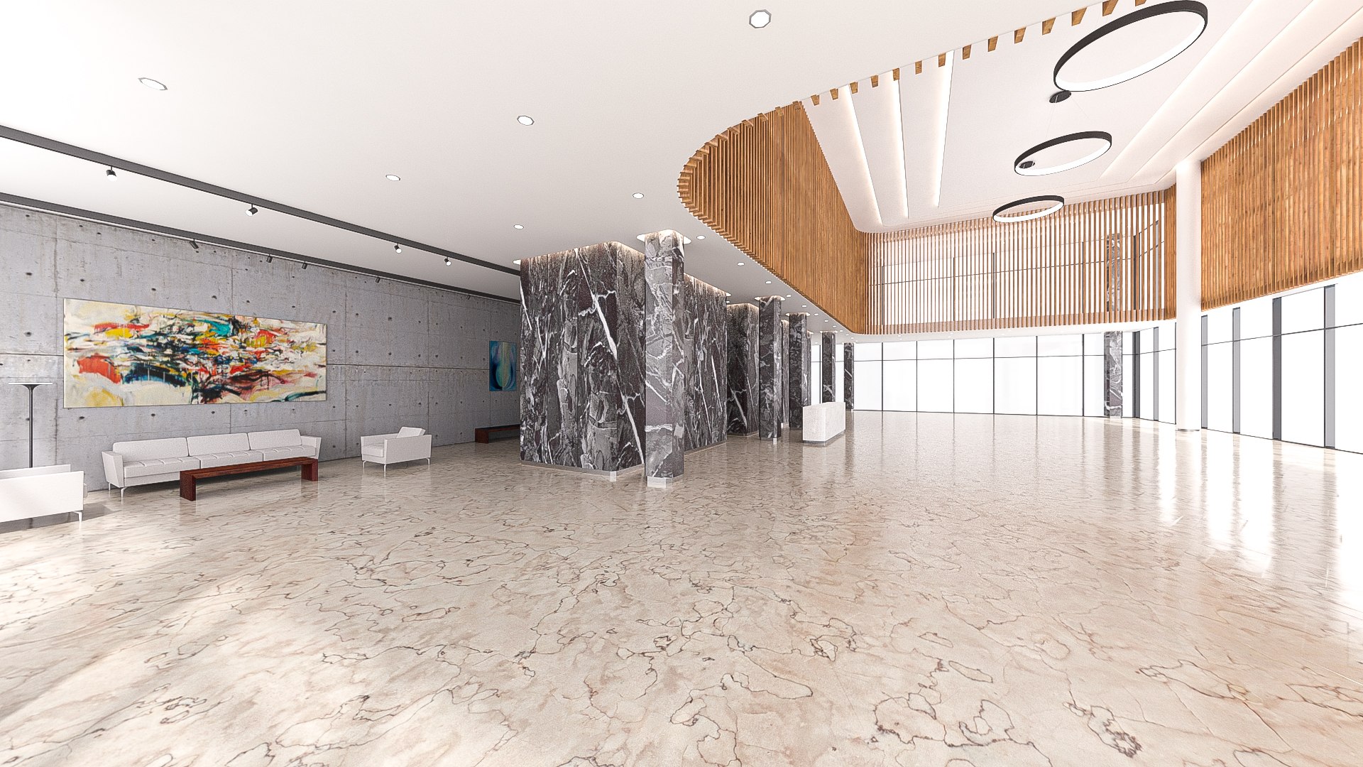 Hotel Lobby 01 3D Model - TurboSquid 1986141