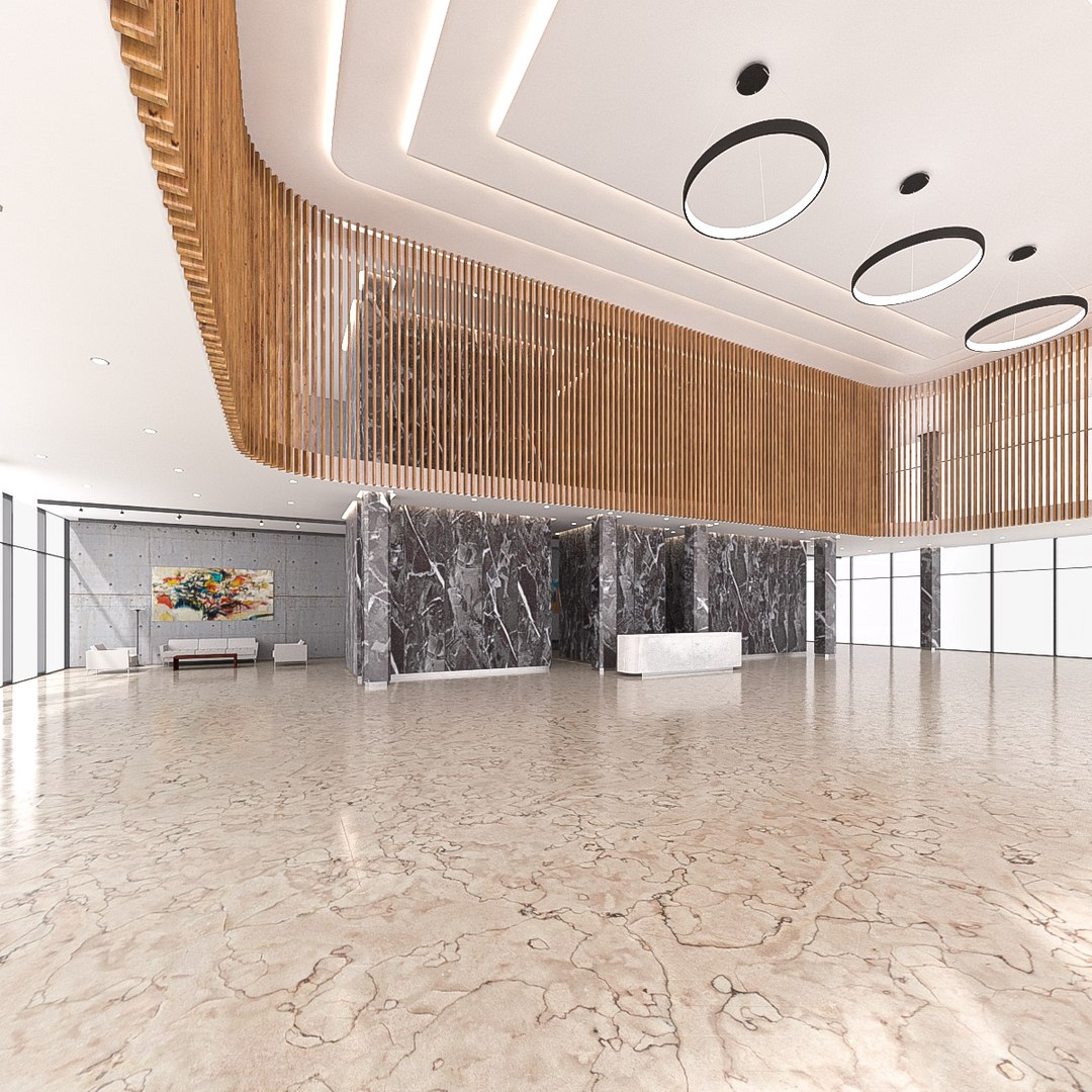 Hotel Lobby 01 3D Model - TurboSquid 1986141