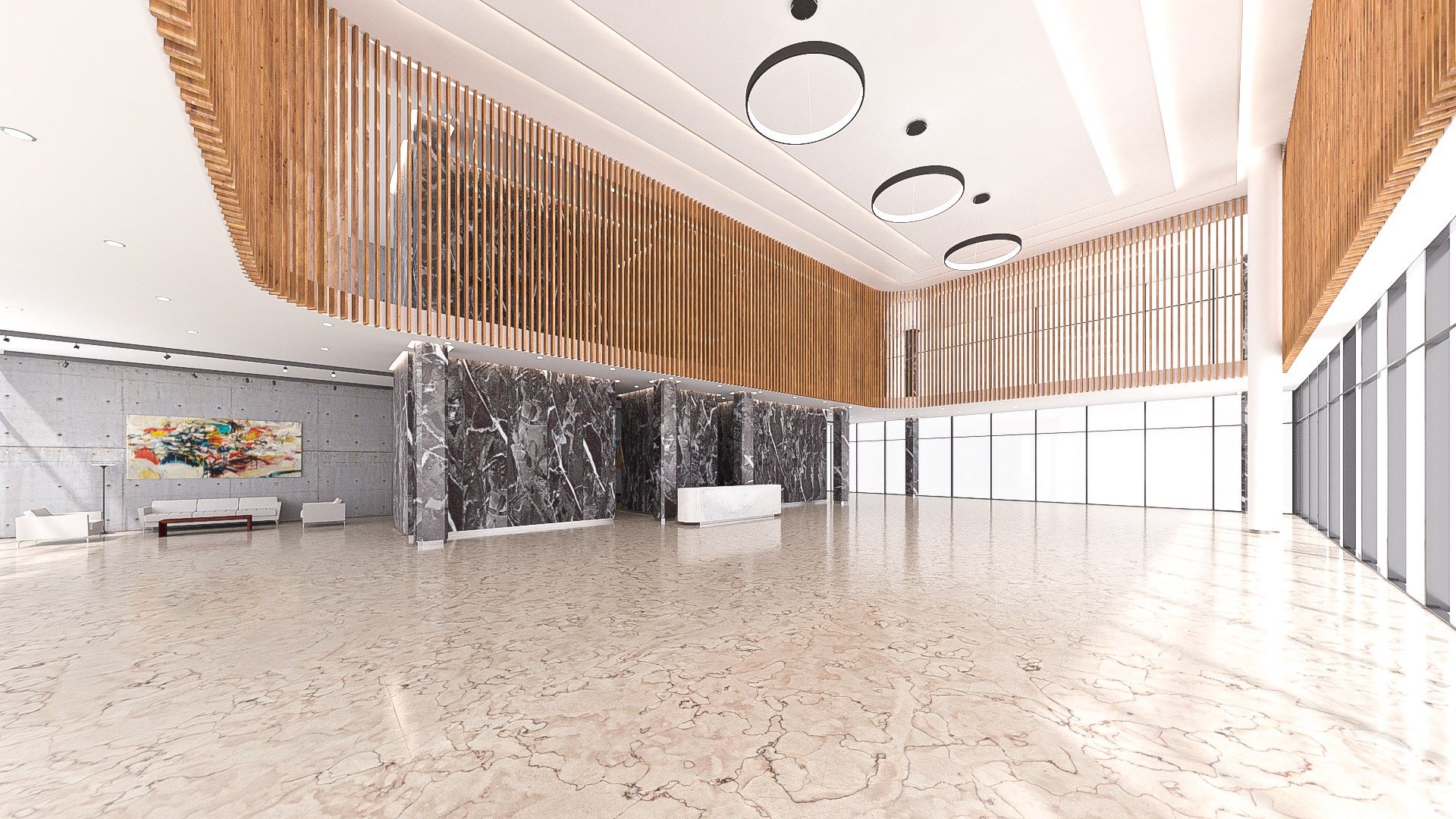 Hotel Lobby 01 3D Model - TurboSquid 1986141