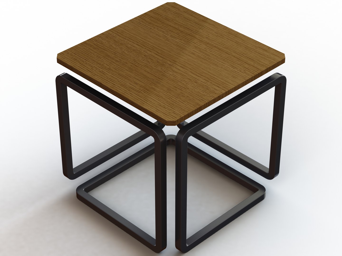 3D Infinity Cube Wood Table model - TurboSquid 2176554