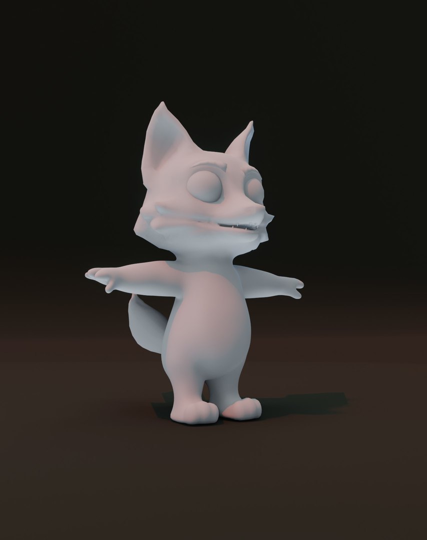 Cartoon Fox Rigged Base Mesh 3D Model - TurboSquid 1842560