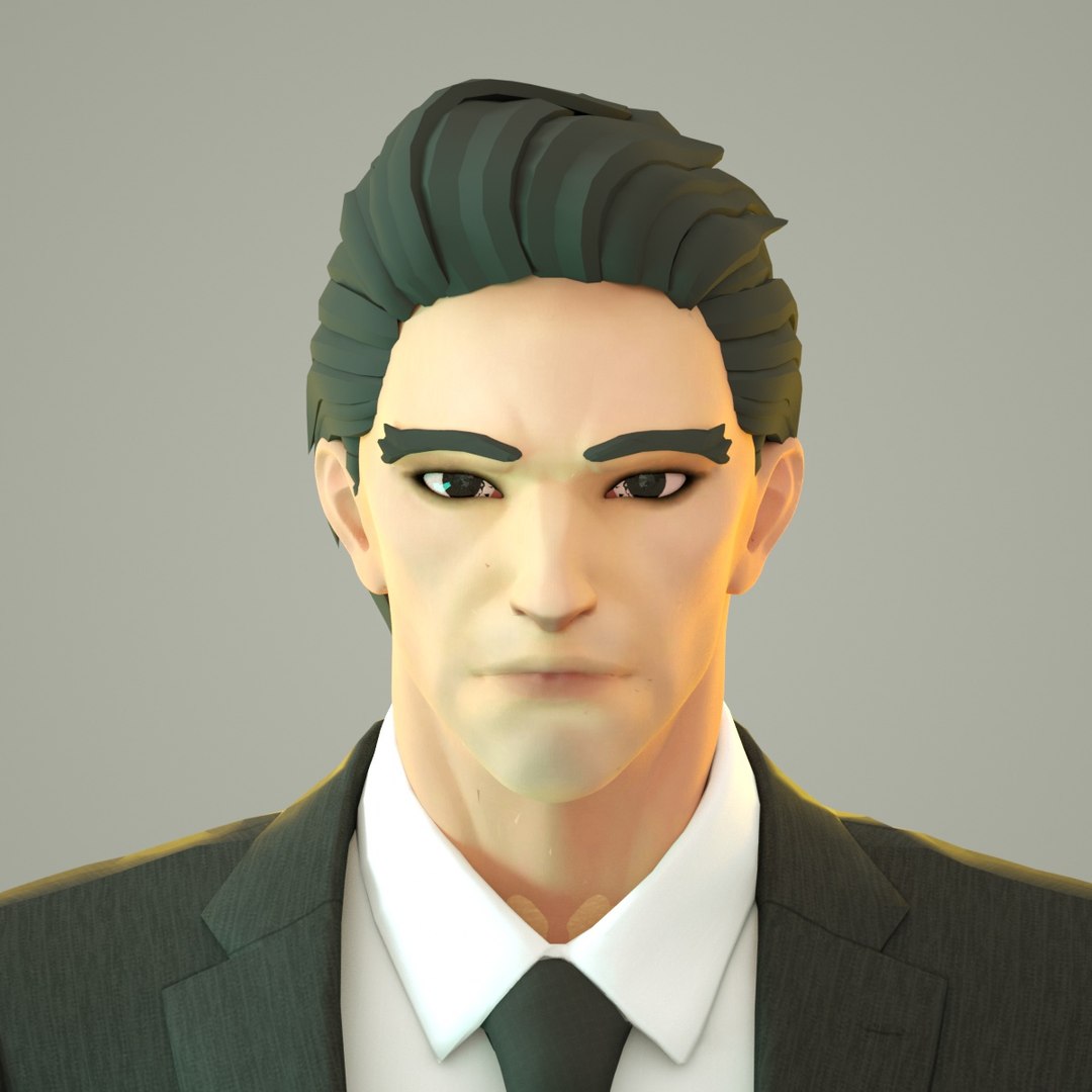 3D Uncle In Suit Model - TurboSquid 1920079