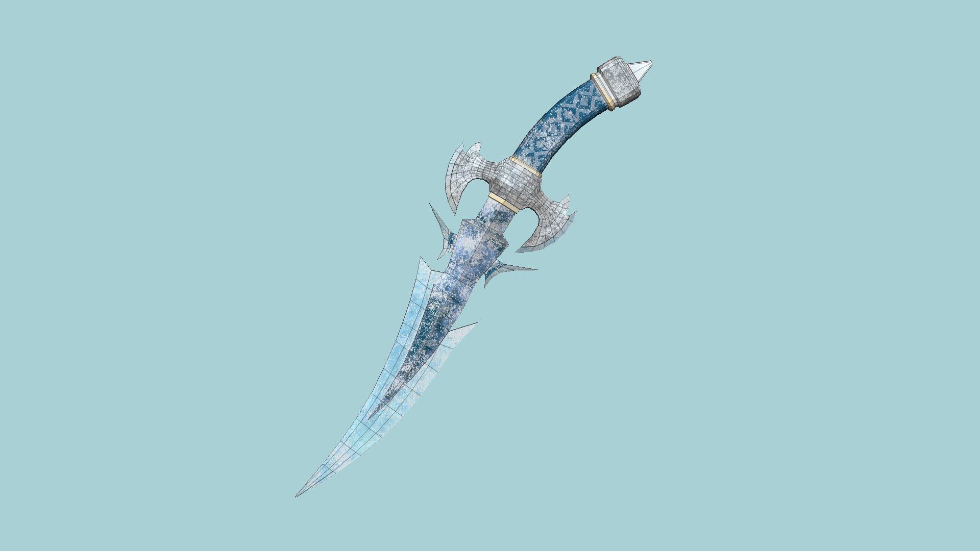 3D Medieval Dagger 05 Ice Frost - Fantasy Character Weapon - TurboSquid ...