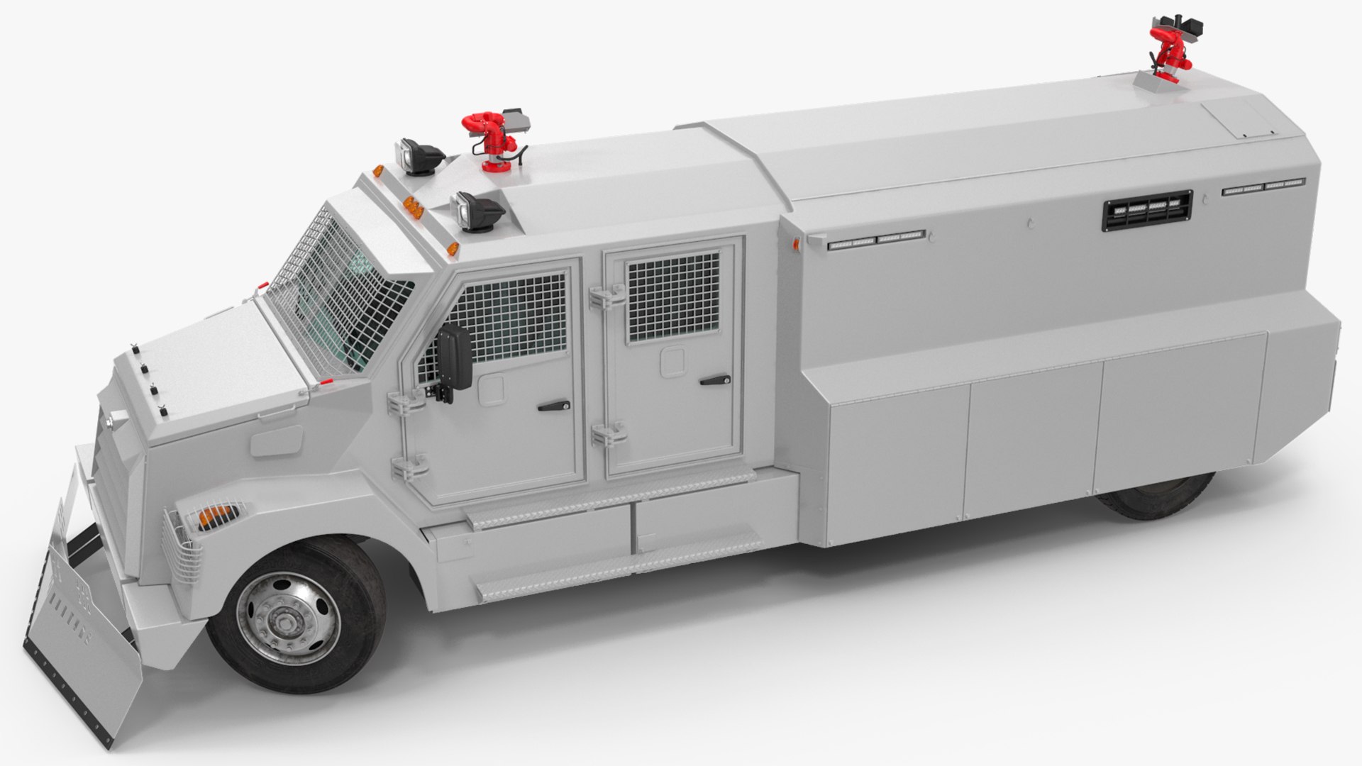 Armored Truck For Riot Control White Rigged 3D Model - TurboSquid 1968217